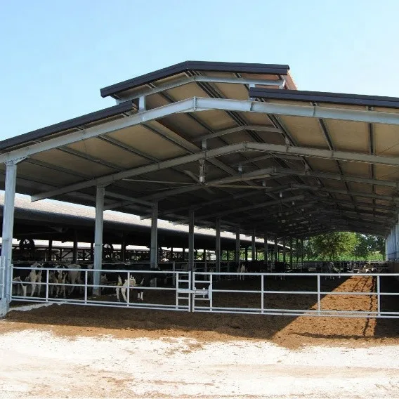 Prefabricated Cattle Shed with Steel Frame & PU Cladding