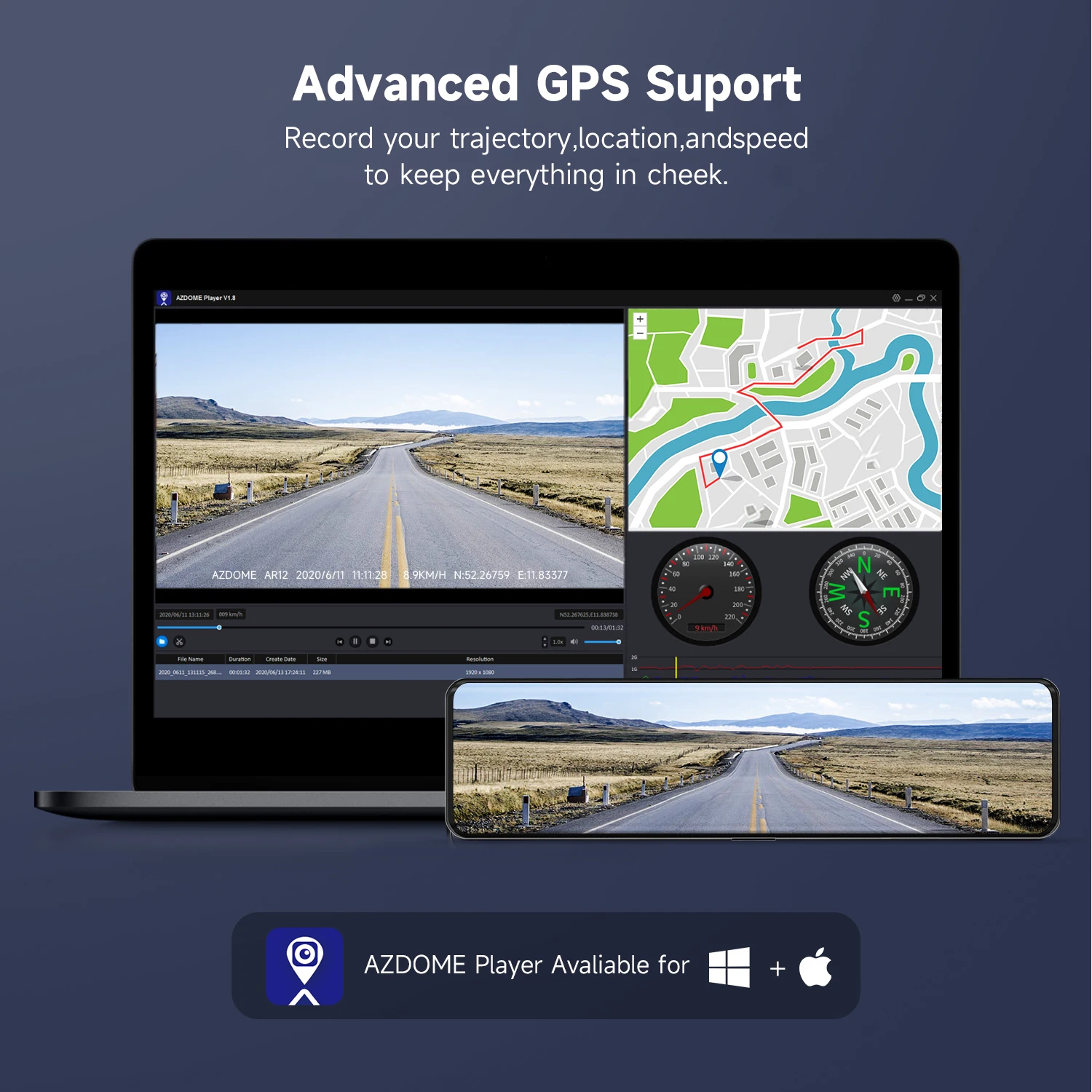 AZDOME AR09 Dash Cam 4K Mirror Dashcam 9.66 Inch Touch Screen Car Black ...