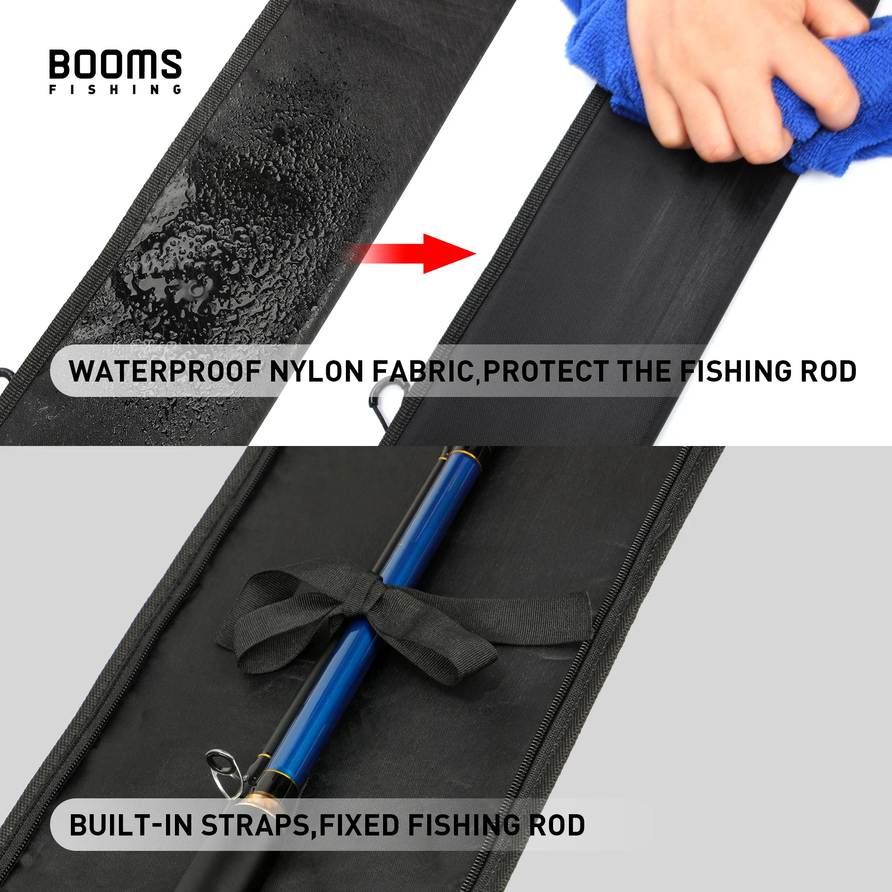 PB3 Hidden Extended Folding Design Fishing Rod Pole Reel Bag Case ...