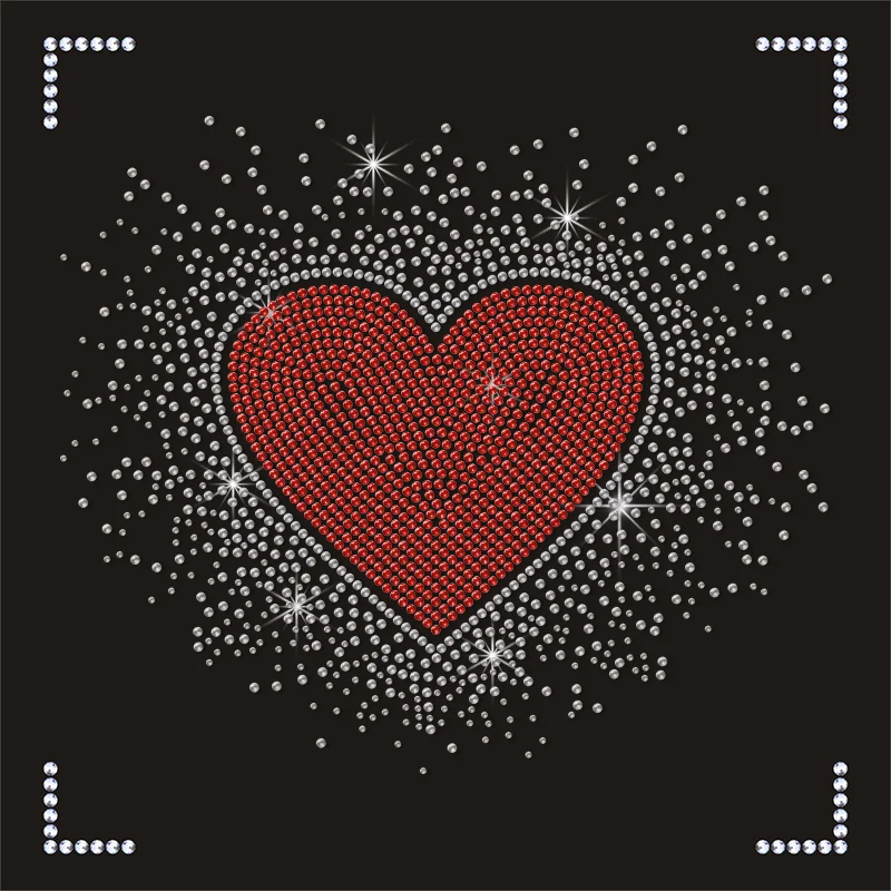 Custom Iron-On Rhinestone Transfer Designs Flat Motif Heat Transfer ...