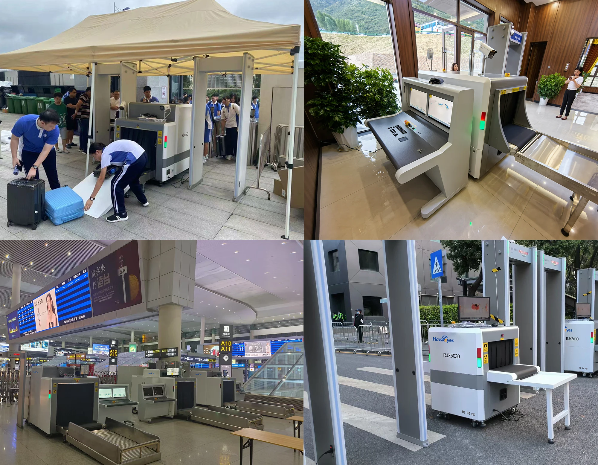 RJX10080D Dual-plane X Ray Baggage Scanner Security Screening Machine ...