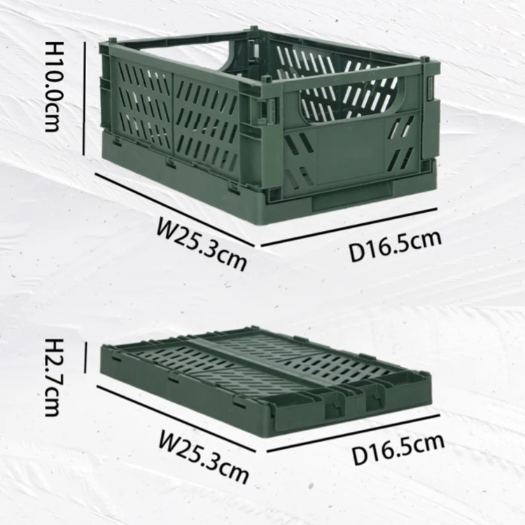 Collapsible Plastic Storage Baskets for Organizing Kitchen