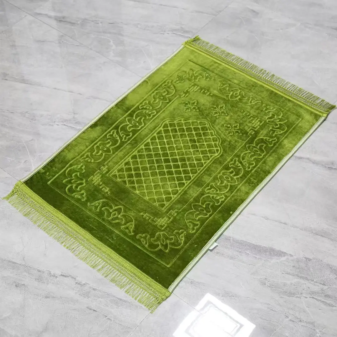 Custom Muslim Prayer Carpet Embossed Design With Separate Packaging ...