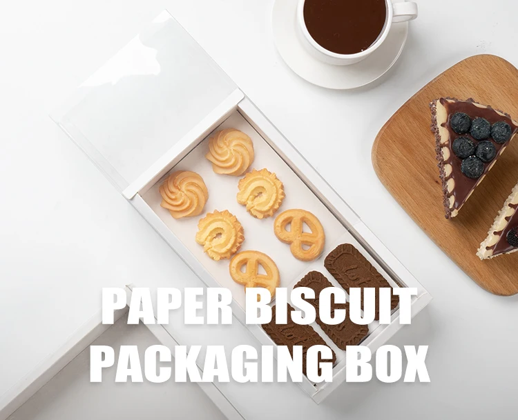 OOLIMA Disposable Paper Biscuit Packaging Box With Clear Lid Gift ...