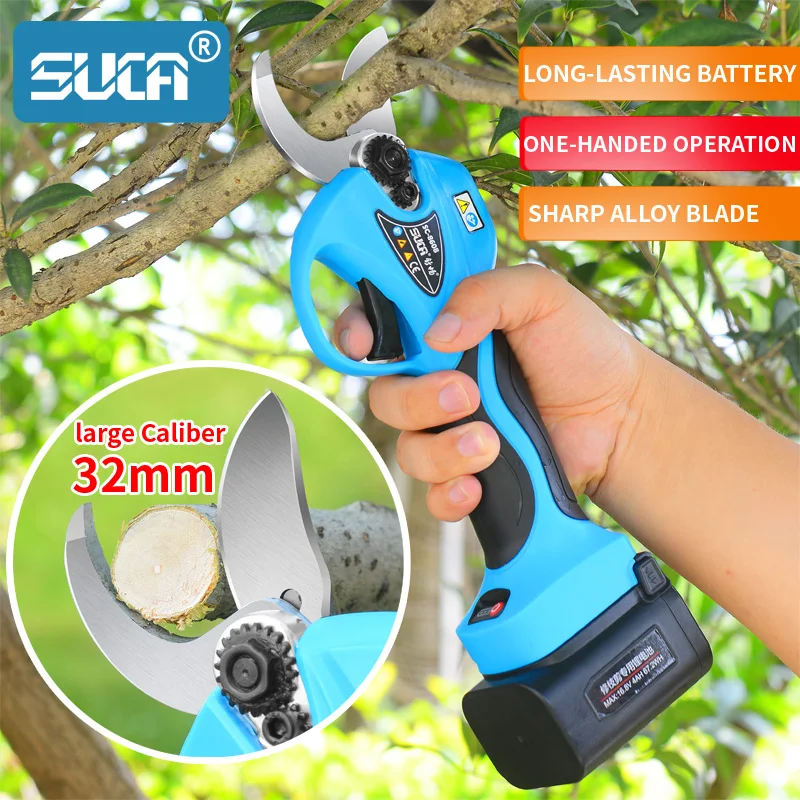 SUCA Electric Pruners - Cordless Garden Shears with Anti-Slip Grip