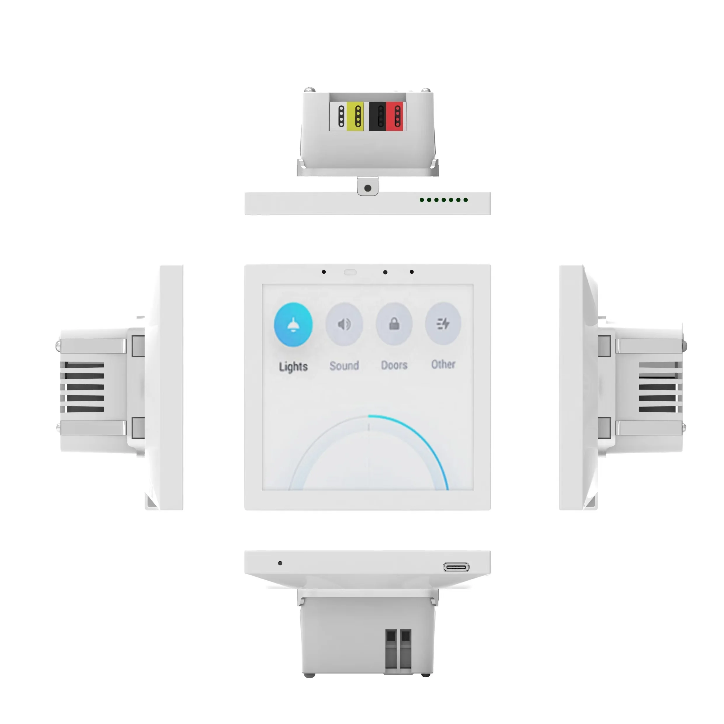 White Color 4 Inch Home Automation Smart In Wall Poe Rj45 Rs485 Control ...