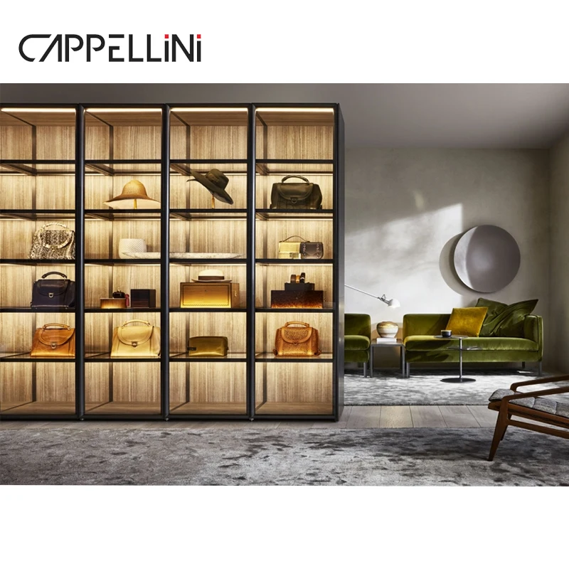 Modern Luxury Custom Led Light Wooden Storage Closet Bedroom Furniture ...