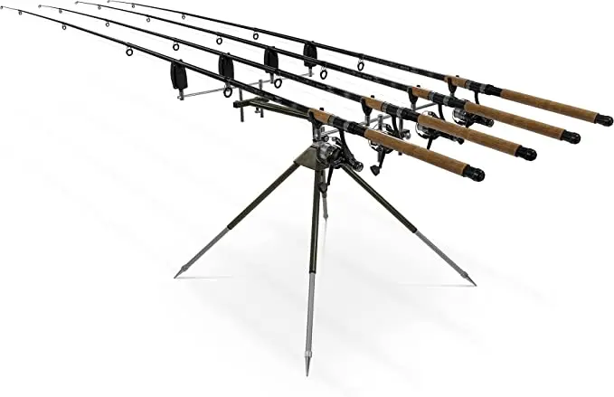 EP06 Aluminum Folding Carp Fishing Stand Rod Pod - Portable & Durable