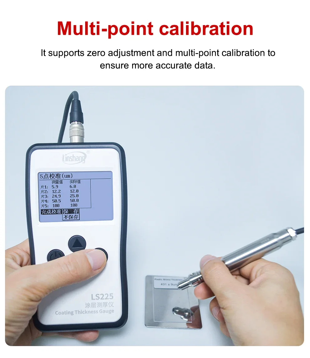 LS225 Measurement Below 10micro Iron Spray Magnetic Coating Thickness ...