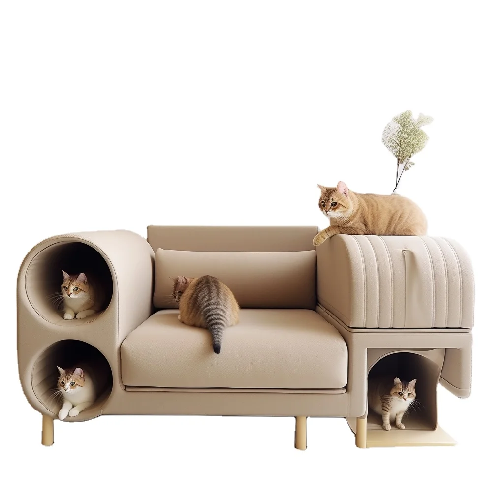 Cat House Apartment Cave Modern Cat Furniture Table Luxury Cat Bed ...