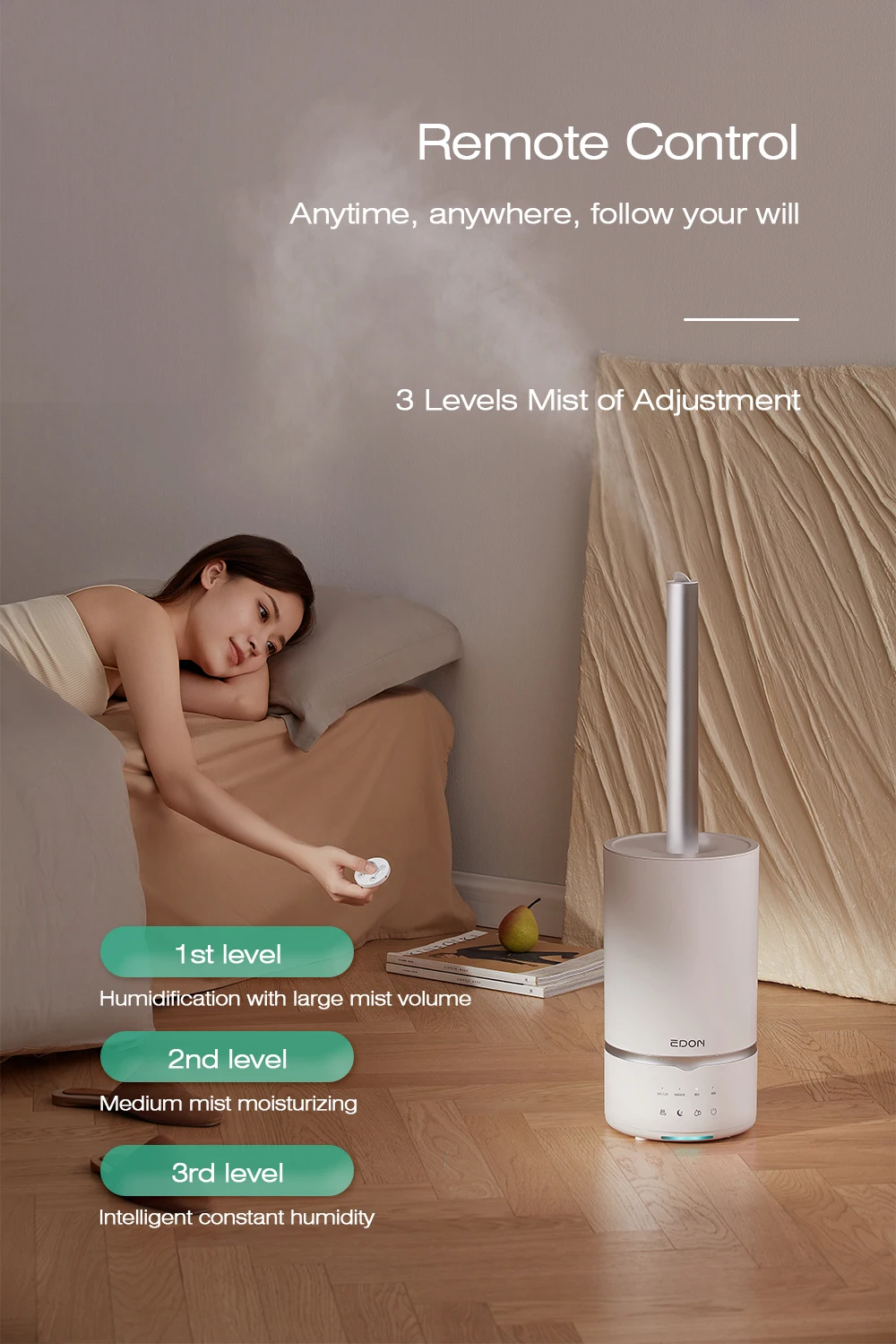 Luxury 220v Table Desktop Water Drop Warm Hot Mist Humidifier Wholesale ...