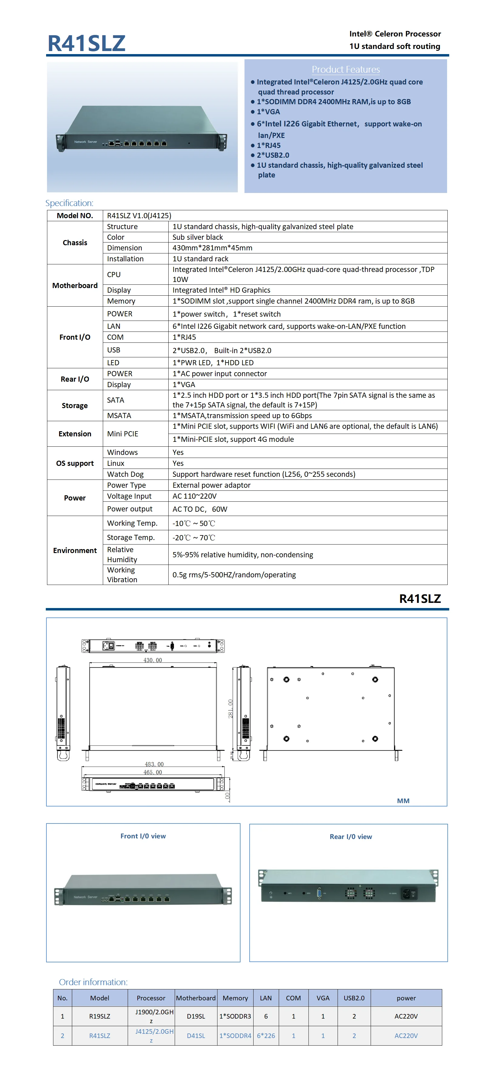 1u Rackmount Hardware Firewall Vpn Network Security Appliance Router Pc ...