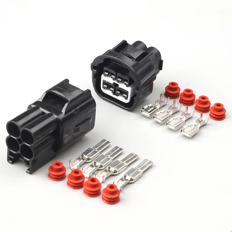 Aowift 1 Set 4 Pin Waterproof Electric Fan Plug Socket Male Female Connector 7283-7041-40 7282 ...