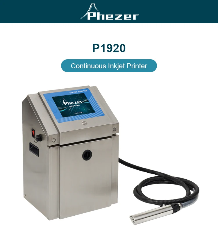 CIJ Printer - Continuous Inkjet Dot Jet Printer for Multicolor Printing ...