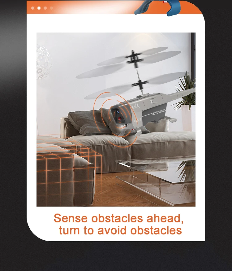 Turn to Avoid Obstacles 3.5ch Remote Control Helicopter Toy Auto Hover ...