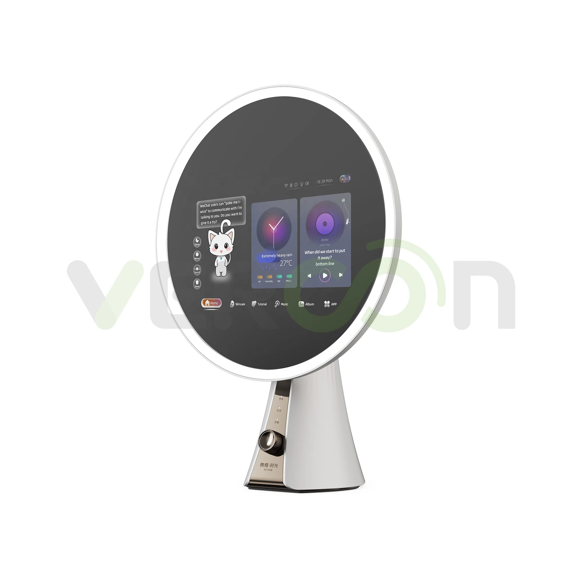 2024 Vercon Desktop Smart Beauty Mirror Adjustable Led Light Wifi ...