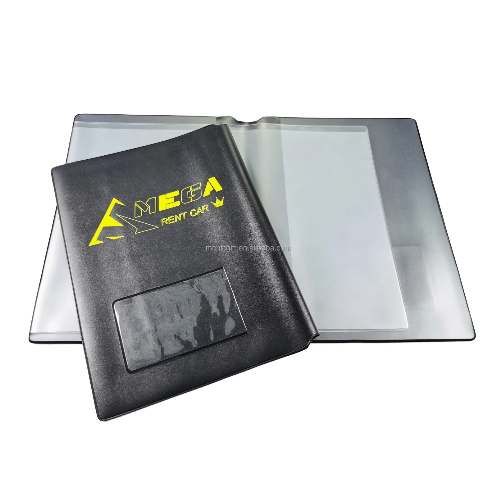 Customized A4 Or A5 Blue Plastic Document Folder Car Manual Folder Soft ...