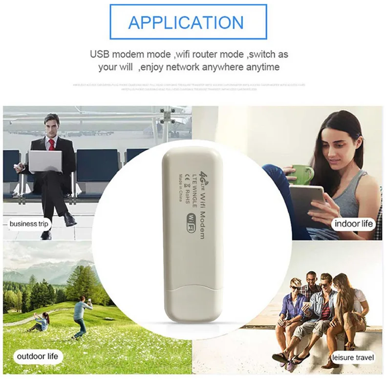 4g Wifi Router With Sim Card Slot Car Usb Dongle Lte Mobile Hotspot ...