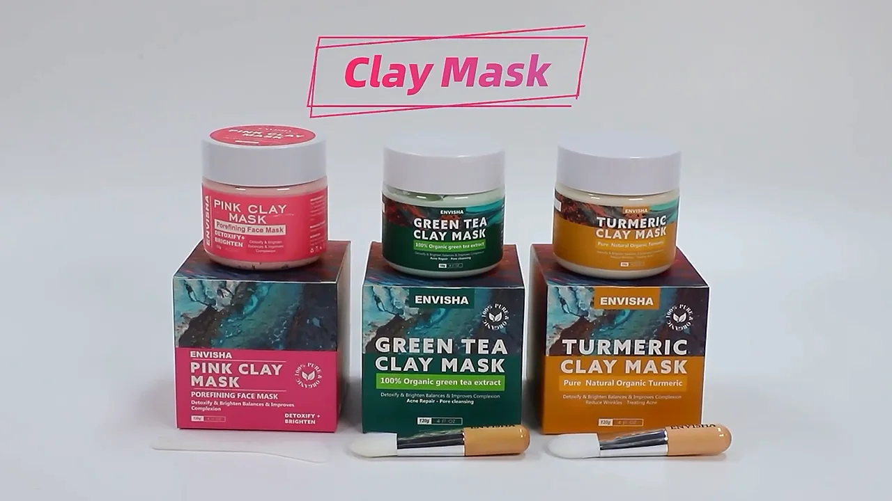 Free Sample Natural Pink Clay Mask Skin Detoxifying Whitening Facial ...