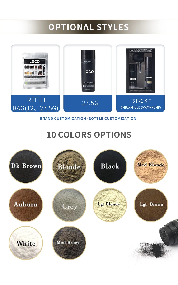 Custom Logo Hair Building Fiber - Instant Volume & Style