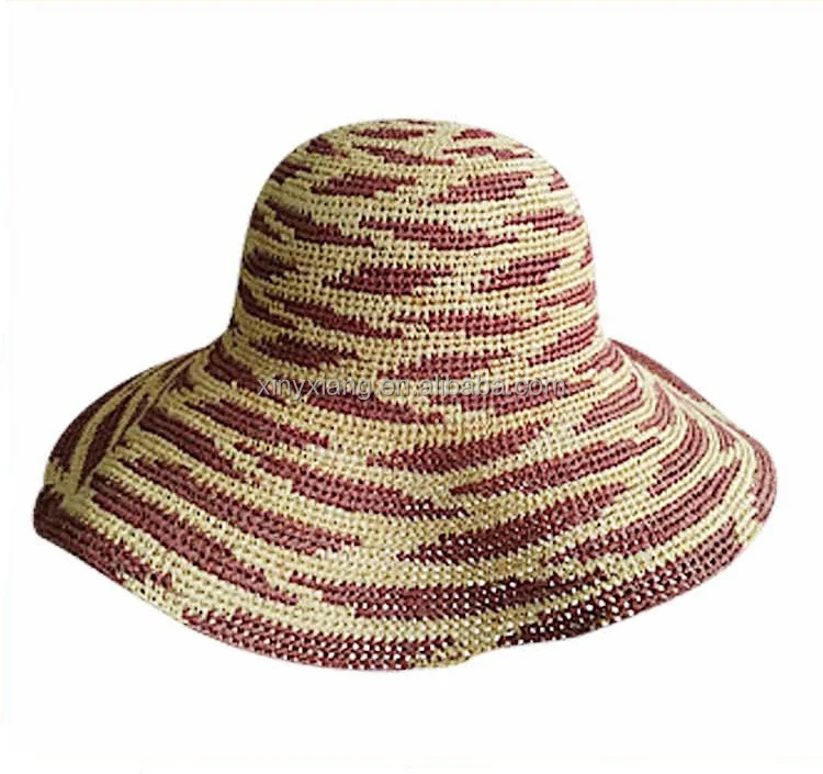 Factory Custom Organic Raffia Straw Floppy Planter Hat Sun Hats, Women ...