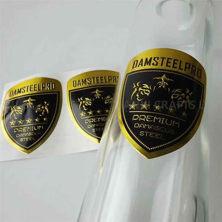 Flexible Gold Foil Whisky Vodka Gin Red Wine Label Embossed Metallic ...