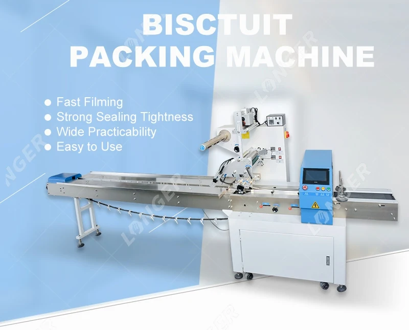 Automatic Muffin Flow Pack Scouring Pad Wrapping Biscuit Wrapper Price ...