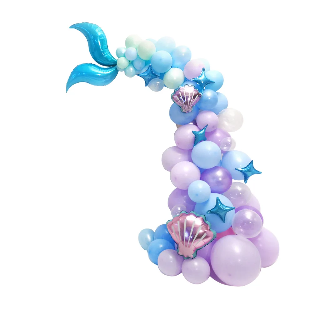 Mermaid Balloon Garland Kit Mermaid Tail Balloons Arch For Girl ...