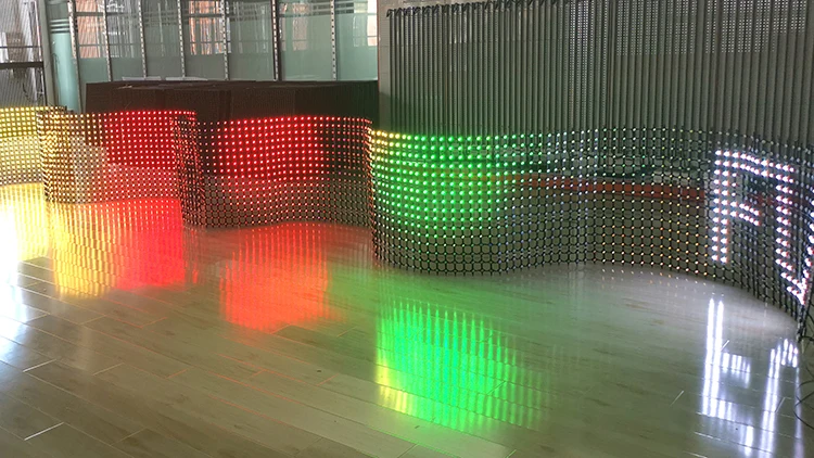 P52 Flexible Led Glass Curtain Wall Media Facade Lighting Net - Buy ...