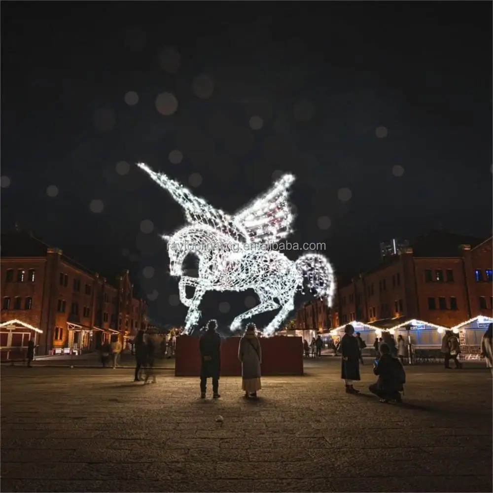 Raytop Outdoor Christmas Decoration Rope Light Led Motif Horse With ...