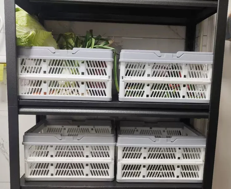 Cheap Shopping Collapsible Crate Folding Plastic Fruit And Vegetable ...