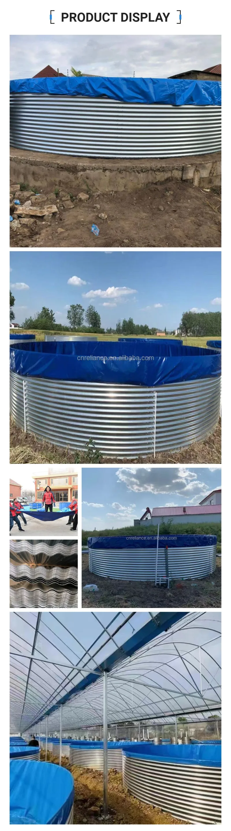 Galvanized Sheet Water Tank Zincalume Tank Fish Aquaculture Tank - Buy ...