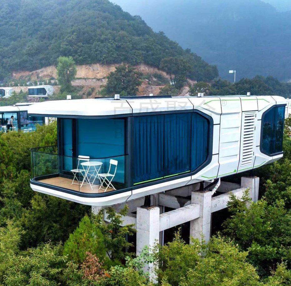 Luxury Eco Prefab Outdoor Space Capsule Home 2 Bedrooms