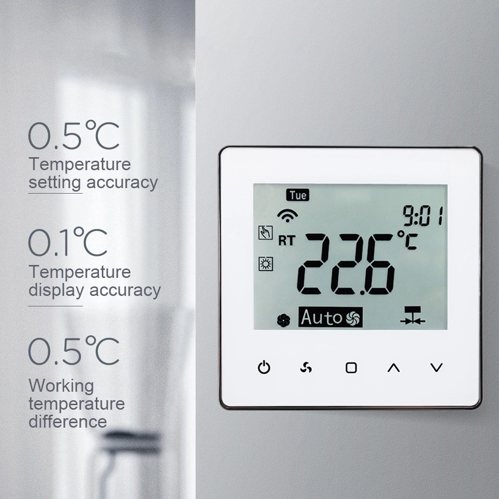 Customizable 2 Pipe/4pipe Fan Coil Thermostat Wifi Tuya Smart ...