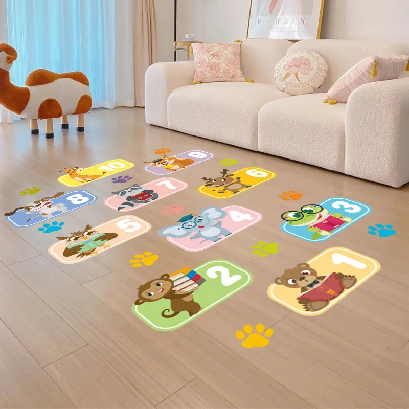 2024 Hot Cartoon Animal Digital Hopscotch Kindergarten School 3d ...