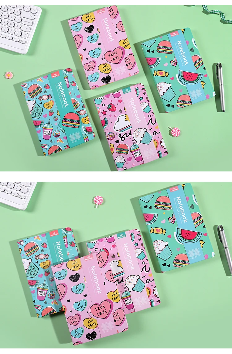 Newest Personalized Custom Cute Fruit Pattern Papeleria- Kawaii Diary ...