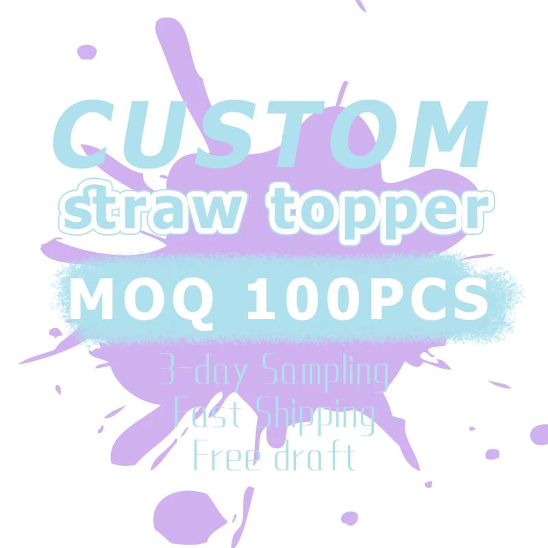 Venta al por mayor Cute Character Straw Toppers Pvc Bar Accesorios ...