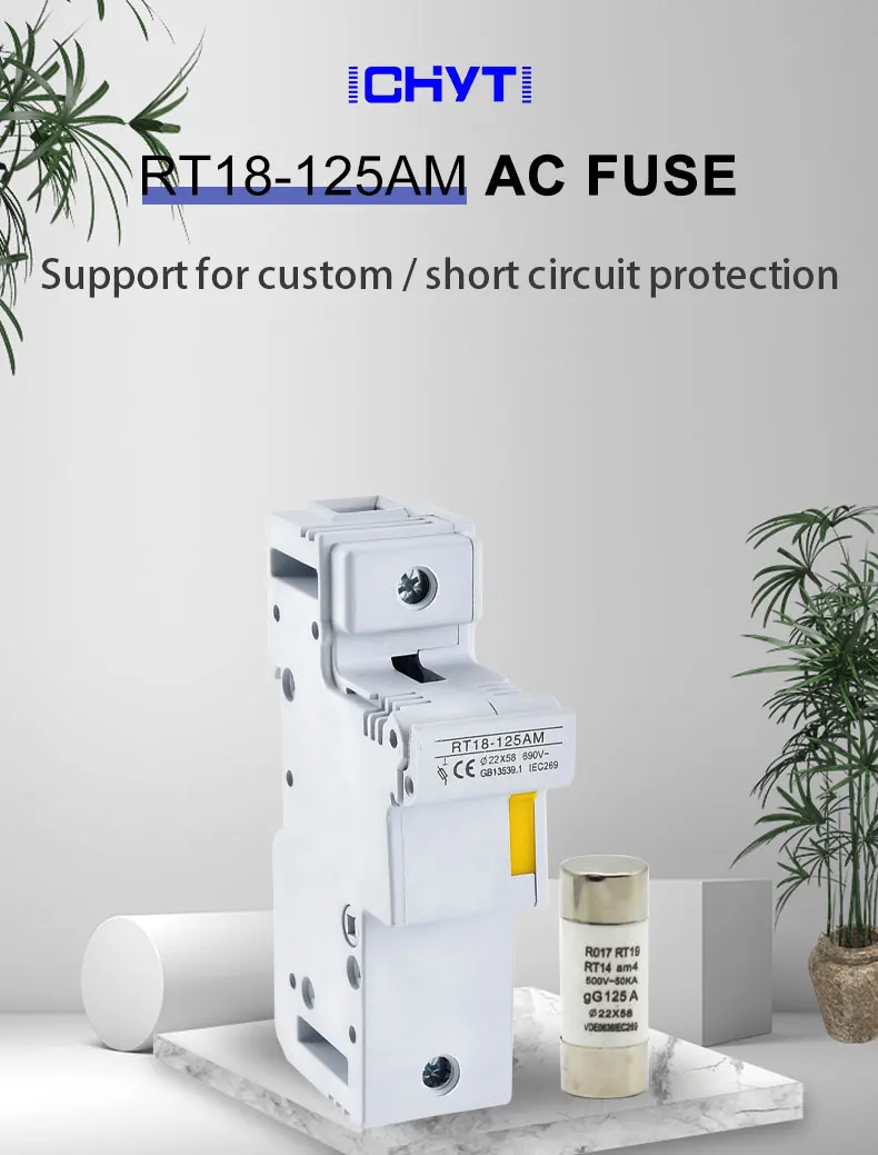 Cylindrical Shape Fuse Body 125a 380/500v Low Voltages Fuse Holder Ac ...