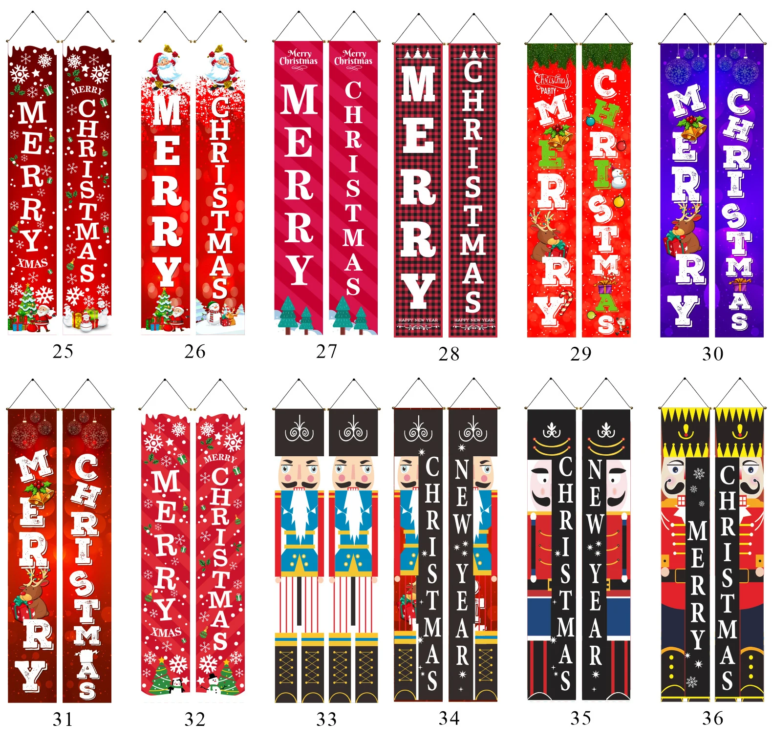 Outdoor Xmas Hanging Decorations Banner Merry Christmas Sign Christmas ...