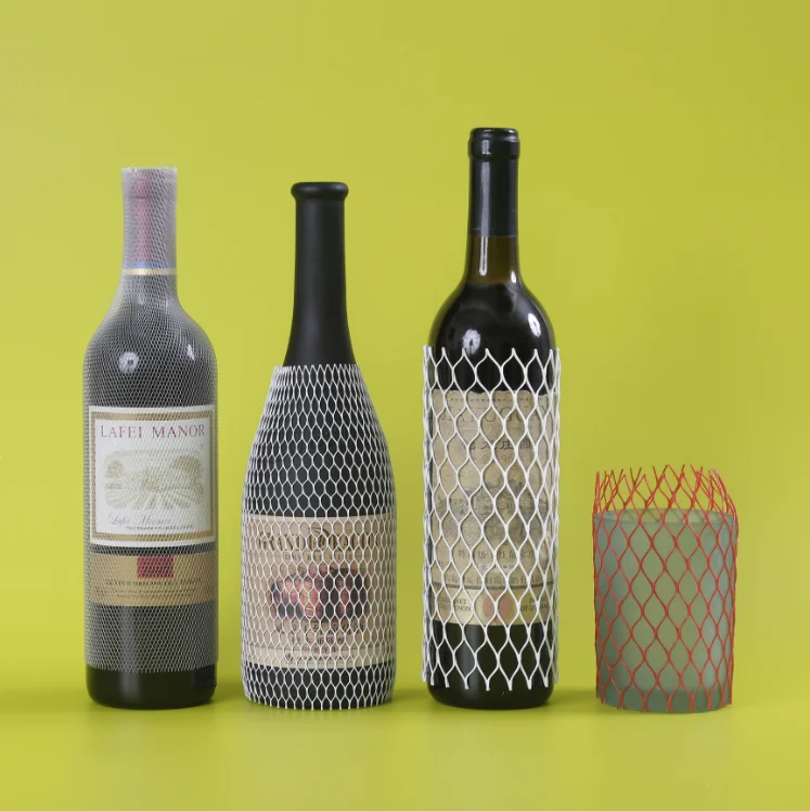 Plastic Sleeve Net Elastic Mesh for Wine Bottle Protection