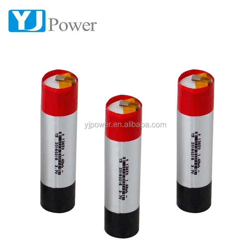 Cylindrical Battery 13450 650mah 3.7v Lithium Ion Battery For Bicycle ...