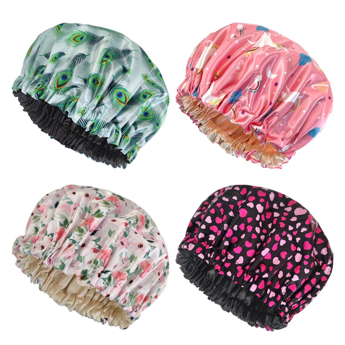 Extra Large Diameter 33 Cm Royal Satin Silk Sleeping Bonnet