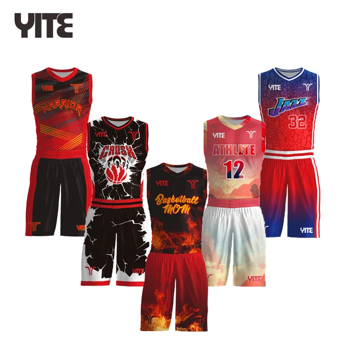 Sublimation Printing Custom Basketball Uniform Set Mens Basketball ...