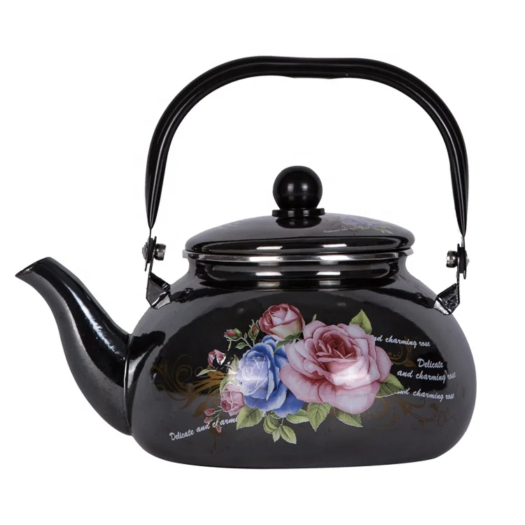 Wholesale 2.3L Shining Porcelain Enamel Water Kettles Enamel Teapot ...