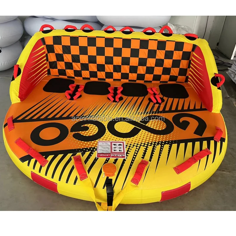 2,3,4 Persons Inflatable Aqua Speed Flying Boat ski tube water sport ...