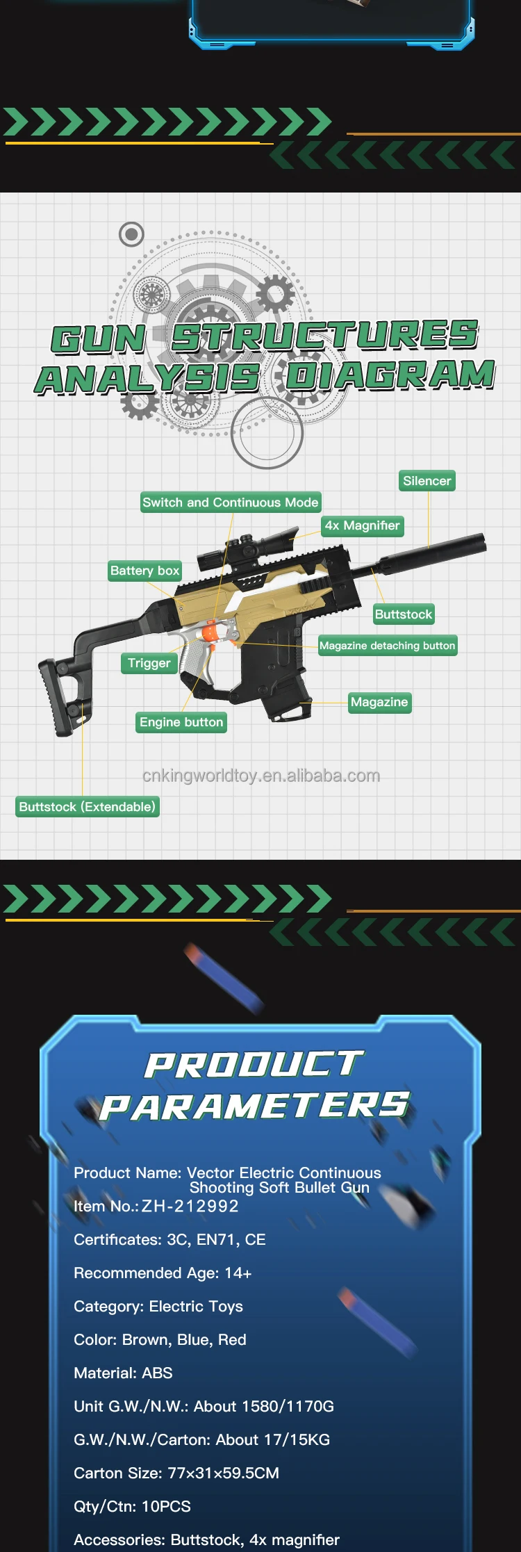 Wholesale 2024 Water Gun Vector Eva Foam Air Soft Water Bullit Gun ...