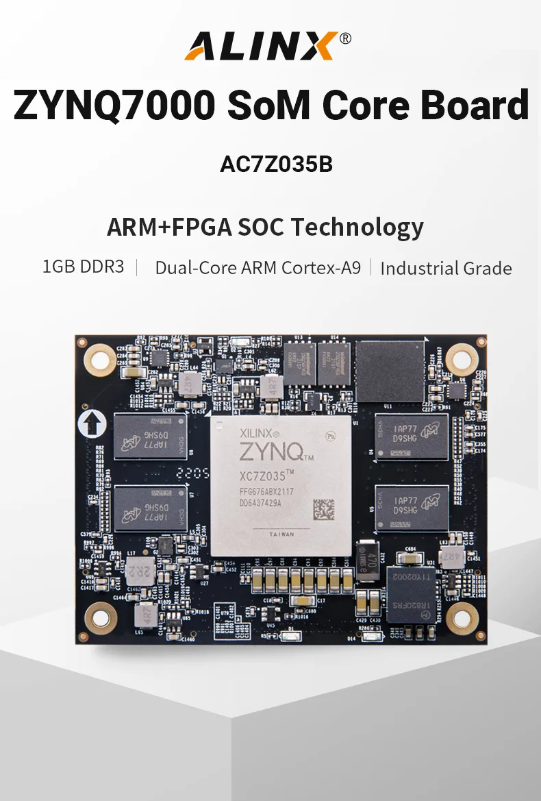 ALINX AC7Z035B Xilinx ZYNQ 7000 SOM FPGA核心板XC7Z035 ARM 7Z035模块开发演示系统 ...