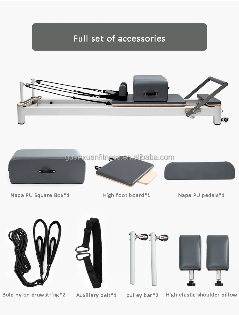 Factory Aluminum Pilates Reformer Foot Bar Adjustable Core Bed - Buy ...