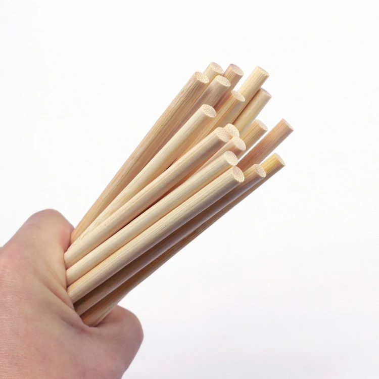 Round Bamboo Wooden Ice Cream Craft Stick Round Wooden Dowel Stick ...