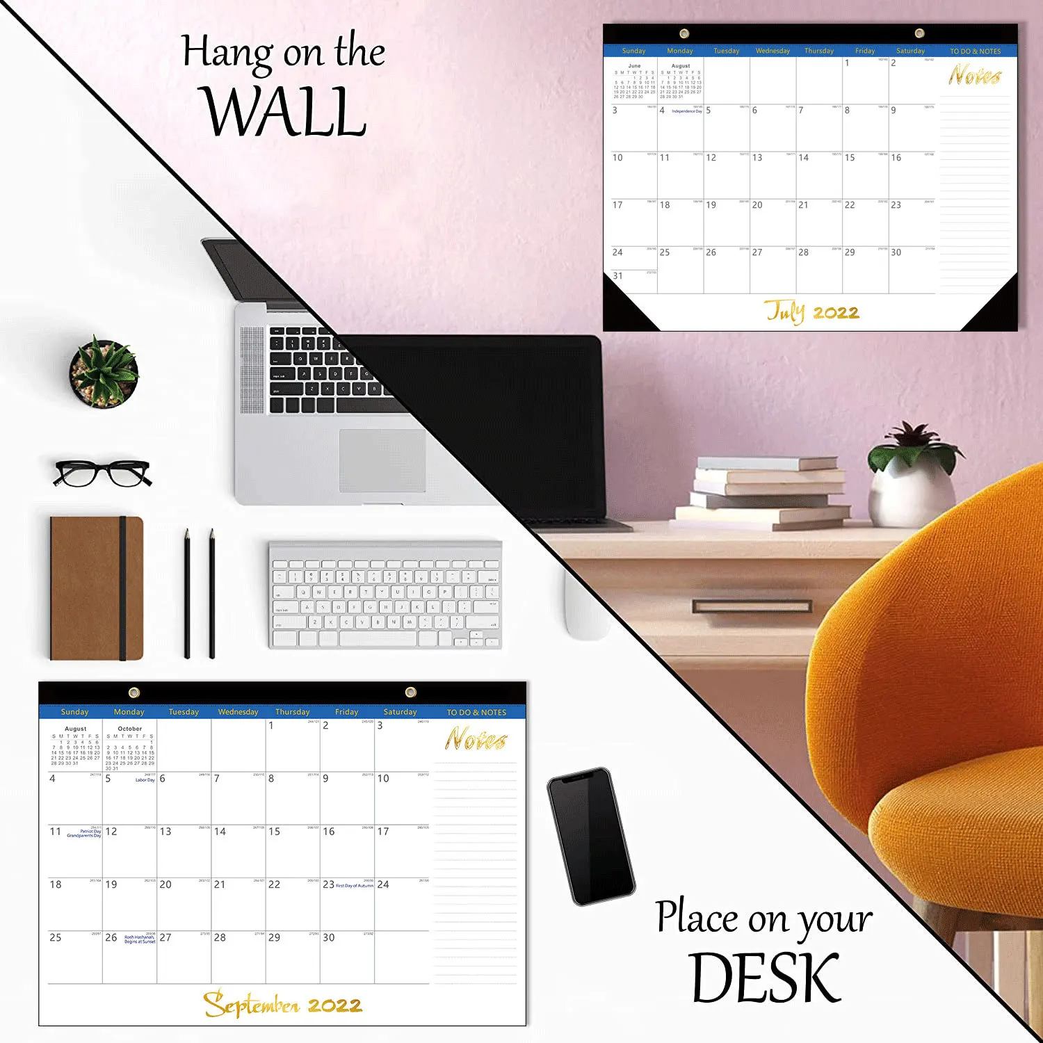 Wholesale New Desk Calendar 2023 Desktop Calendar Printing Spiral ...